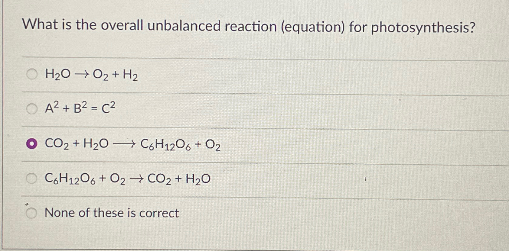 Solved What is the overall unbalanced reaction (equation) | Chegg.com