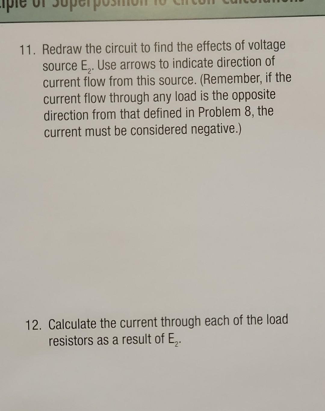 Solved Use the following circuit to answer Questions 8 | Chegg.com