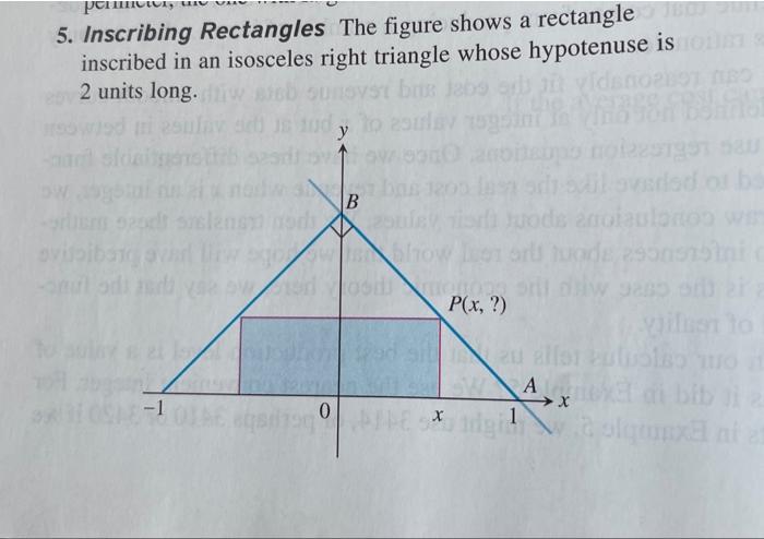 Solved ресу, 5. Inscribing Rectangles The figure shows a | Chegg.com