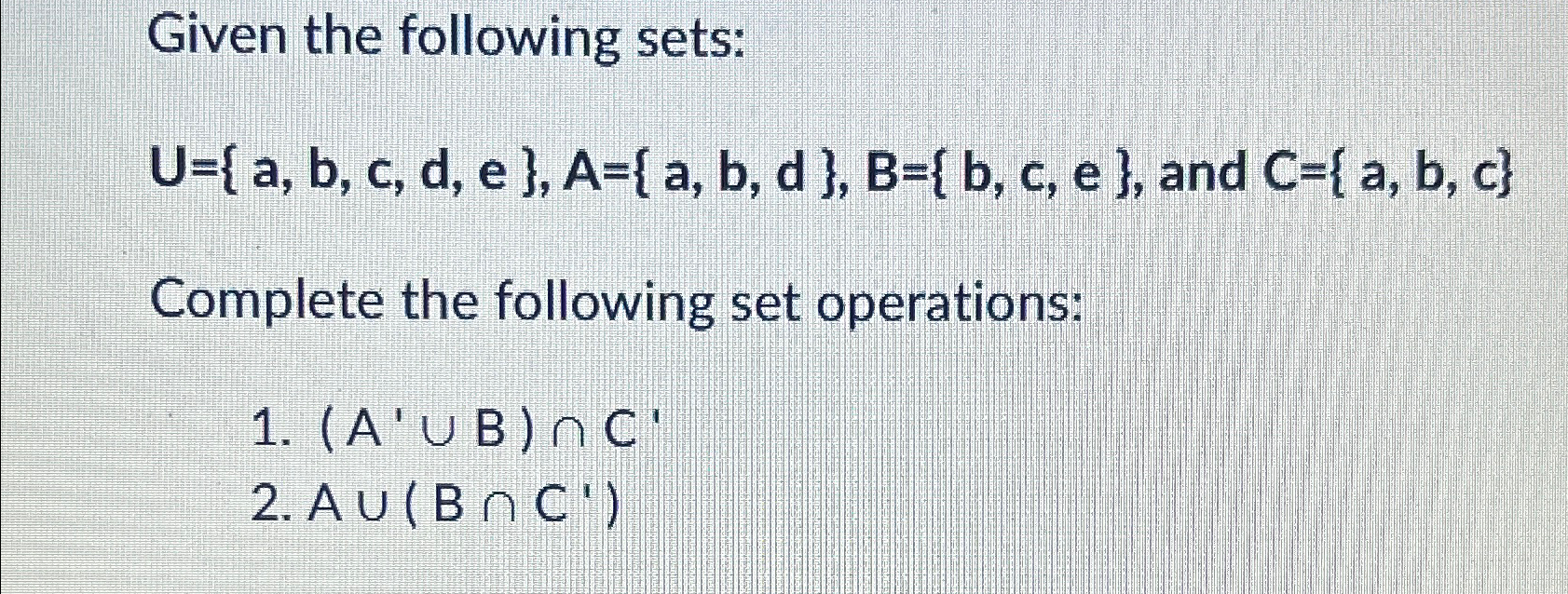 Solved Given the following | Chegg.com