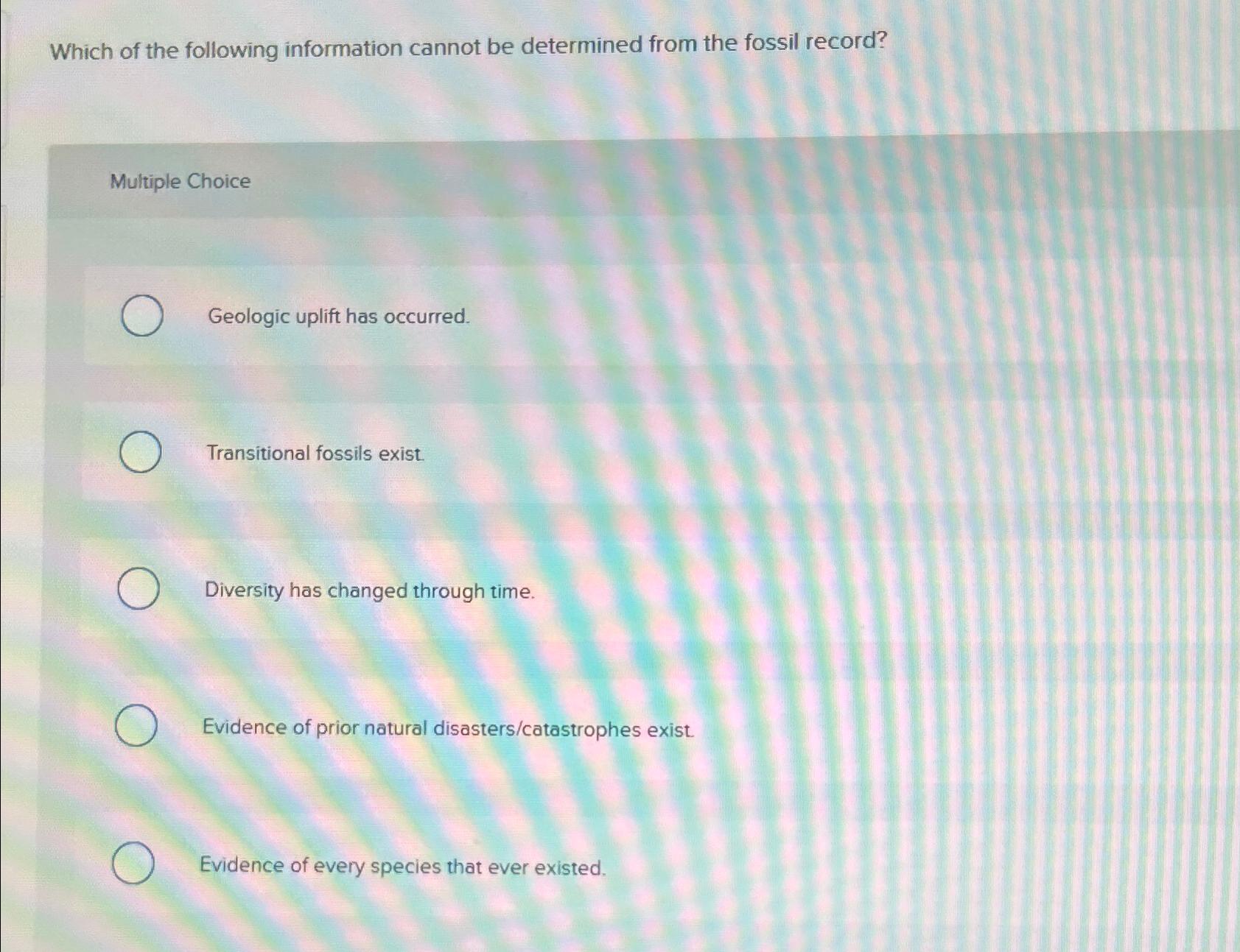 Solved Which of the following information cannot be | Chegg.com