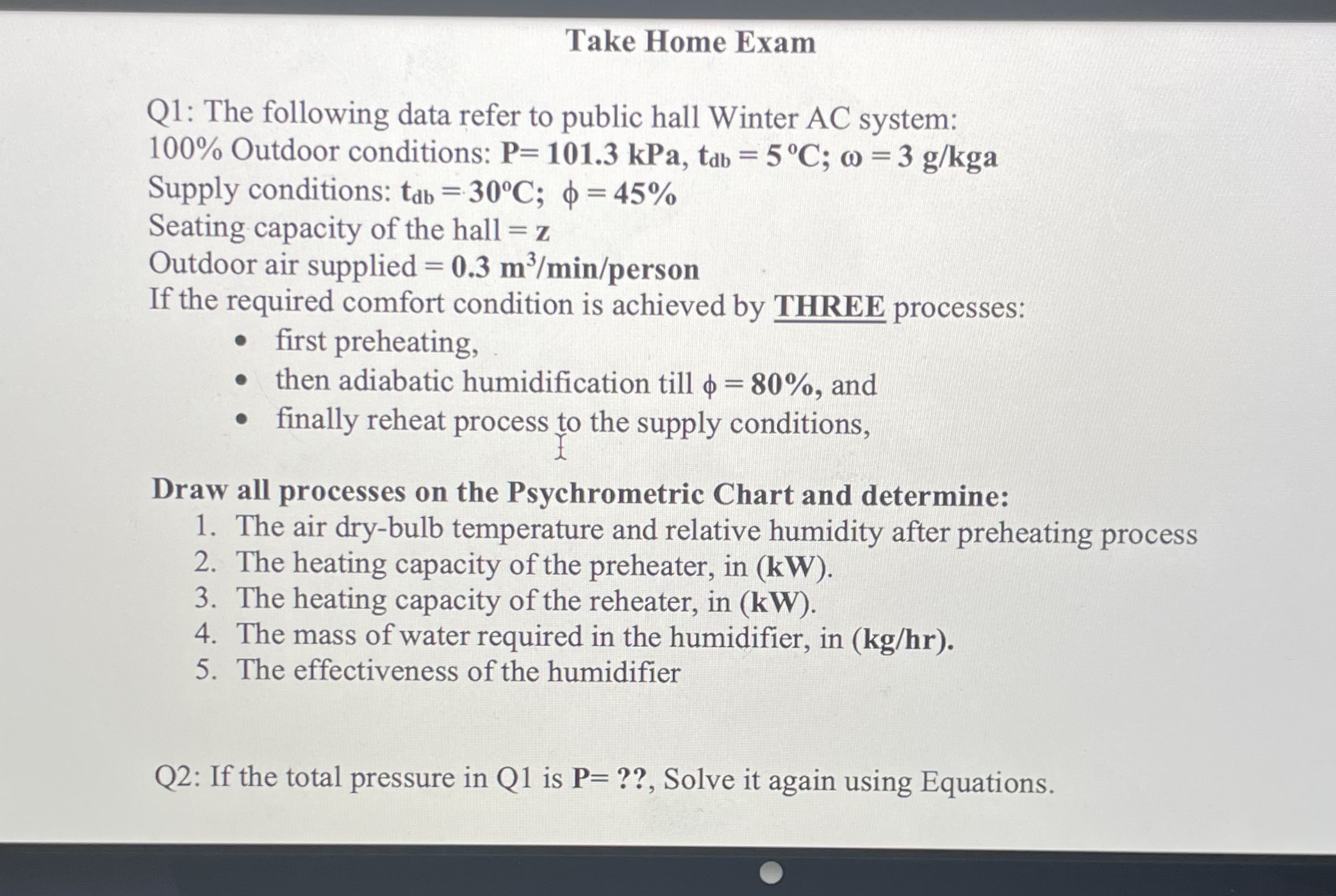 Solved Solve it only using equations (as asked in part 2) | Chegg.com