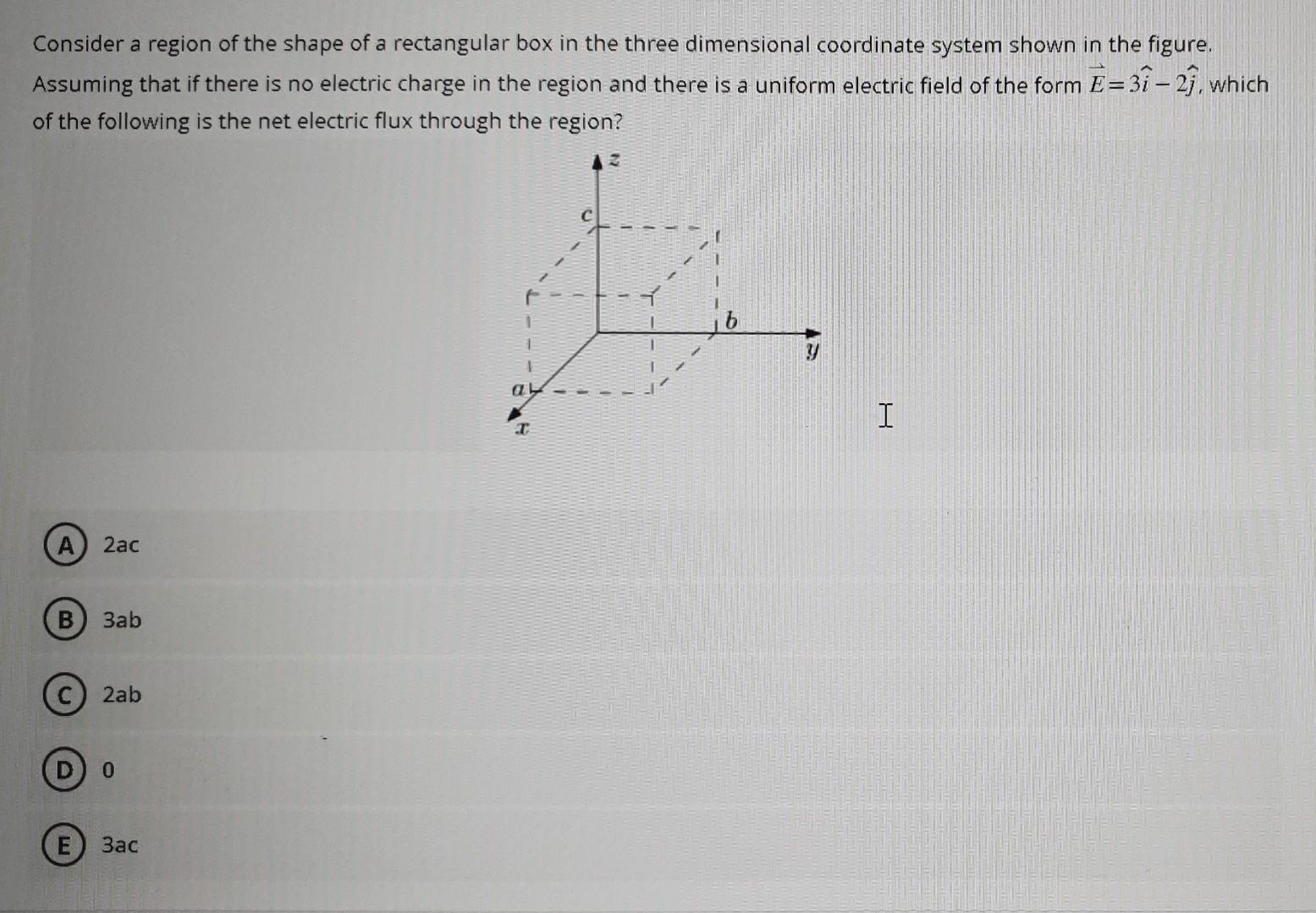 Solved Consider a region of the shape of a rectangular box | Chegg.com