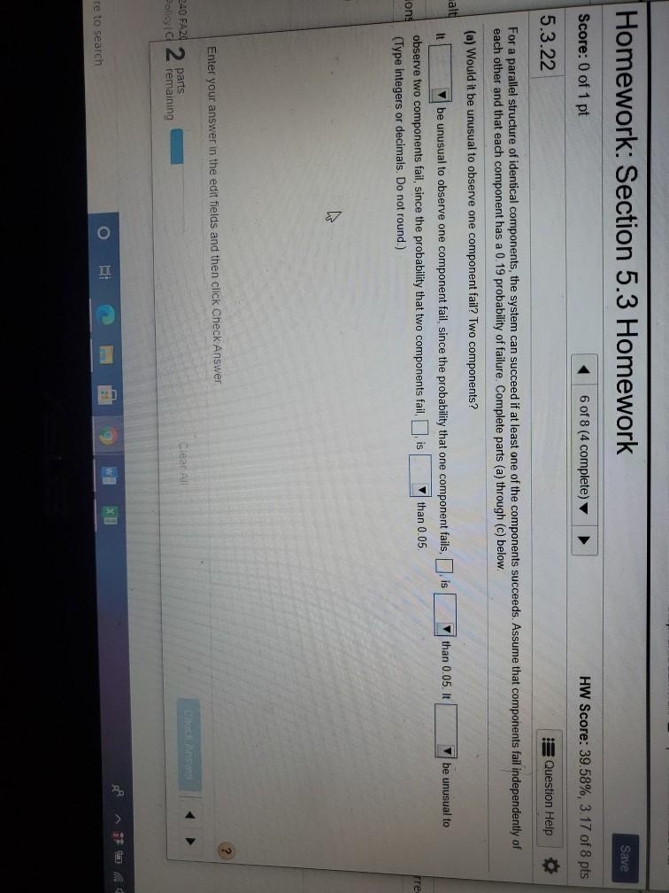 Solved Homework: Section 5.3 Homework Save Score: 0 of 1 pt | Chegg.com