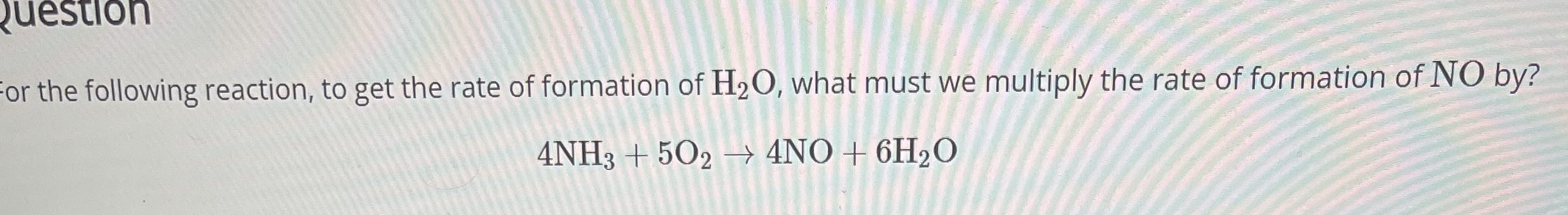 Solved or the following reaction, to get the rate of | Chegg.com