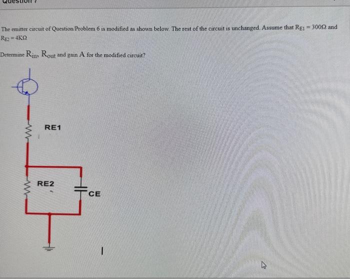 Solved or the following circuit determine the Rin. ,Rout | Chegg.com