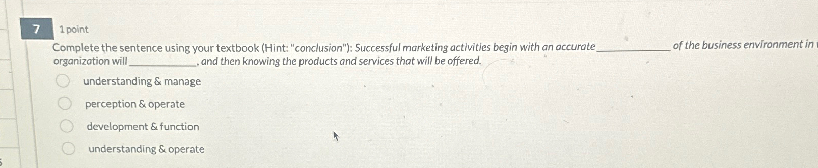 Solved 7 ﻿pointComplete the sentence using your textbook | Chegg.com