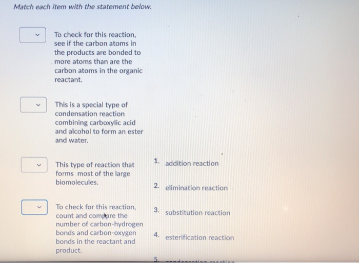 Solved Match each item with the statement below. To check | Chegg.com