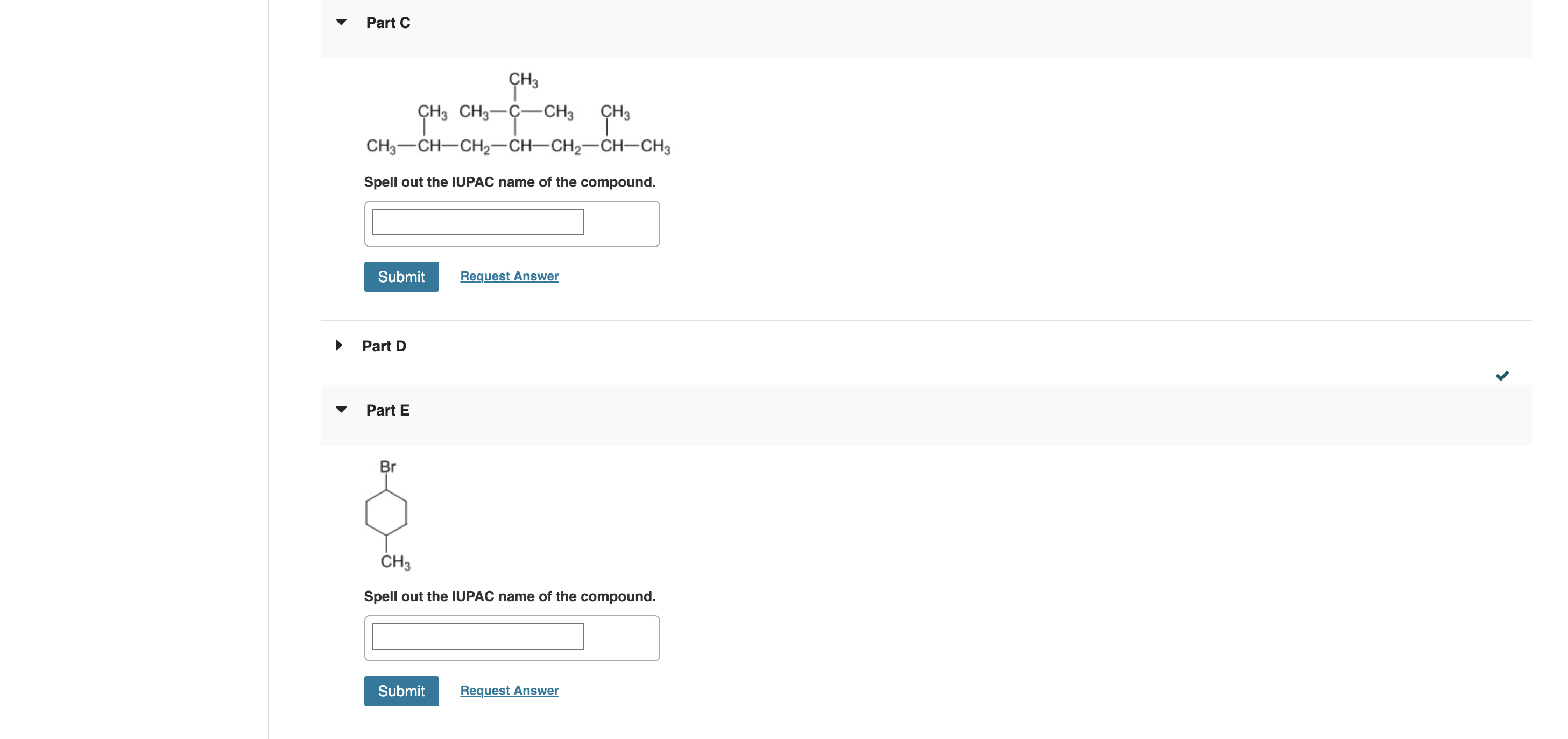 Part CSpell out the IUPAC name of the compound.Part | Chegg.com Part CSpell out the IUPAC name of the compound.Part | Chegg.com
