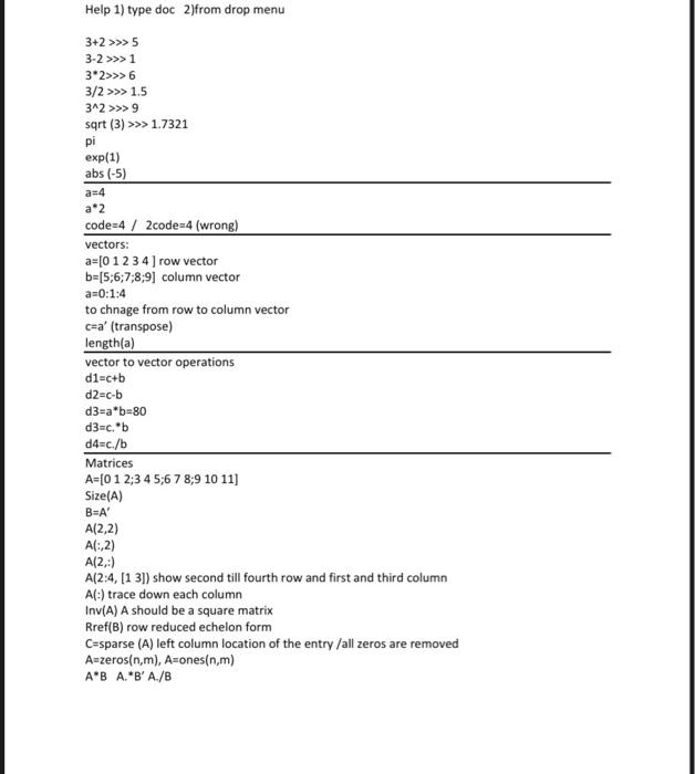 Solved Help 1) type doc 2 )from drop menu | Chegg.com