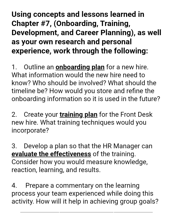 Solved Using concepts and lessons learned in Chapter #7, | Chegg.com
