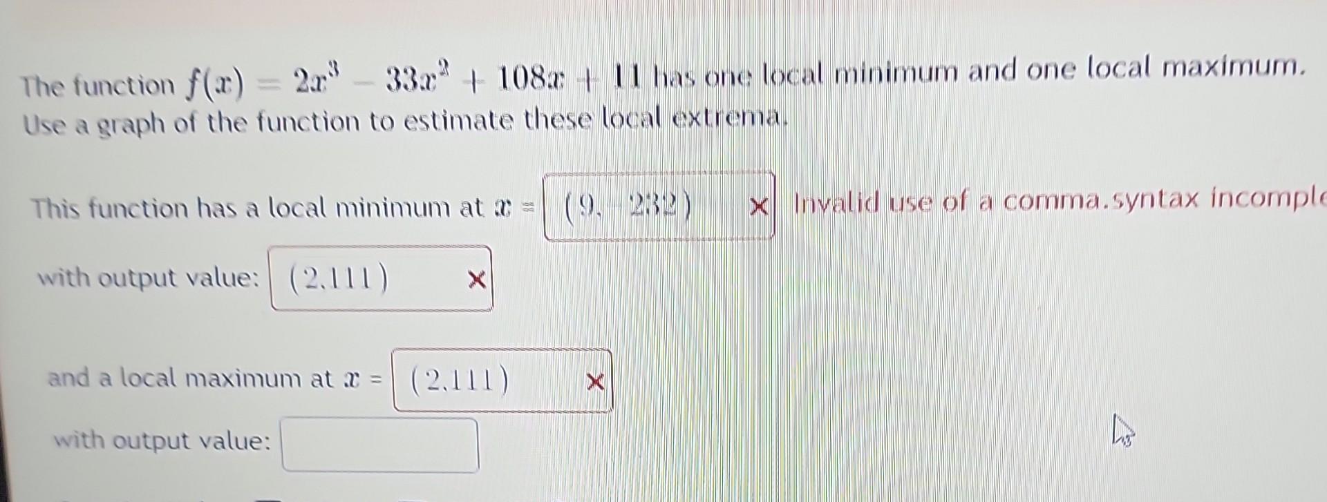 Solved The function is increasing on the interval(s): The | Chegg.com