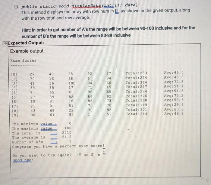 Solved Chapter 7 Program 2: MultiStats Array java (20 | Chegg.com
