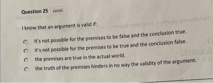 I know that an argument is valid if: it's not | Chegg.com