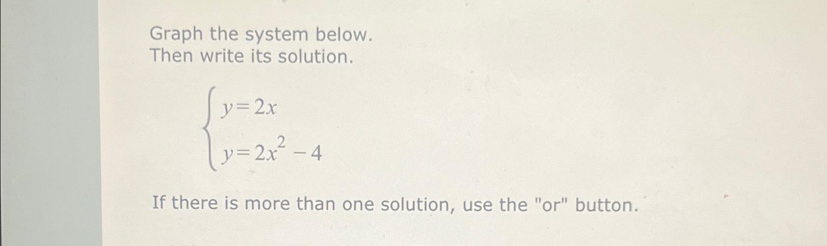 Solved Graph the system below.Then write its | Chegg.com