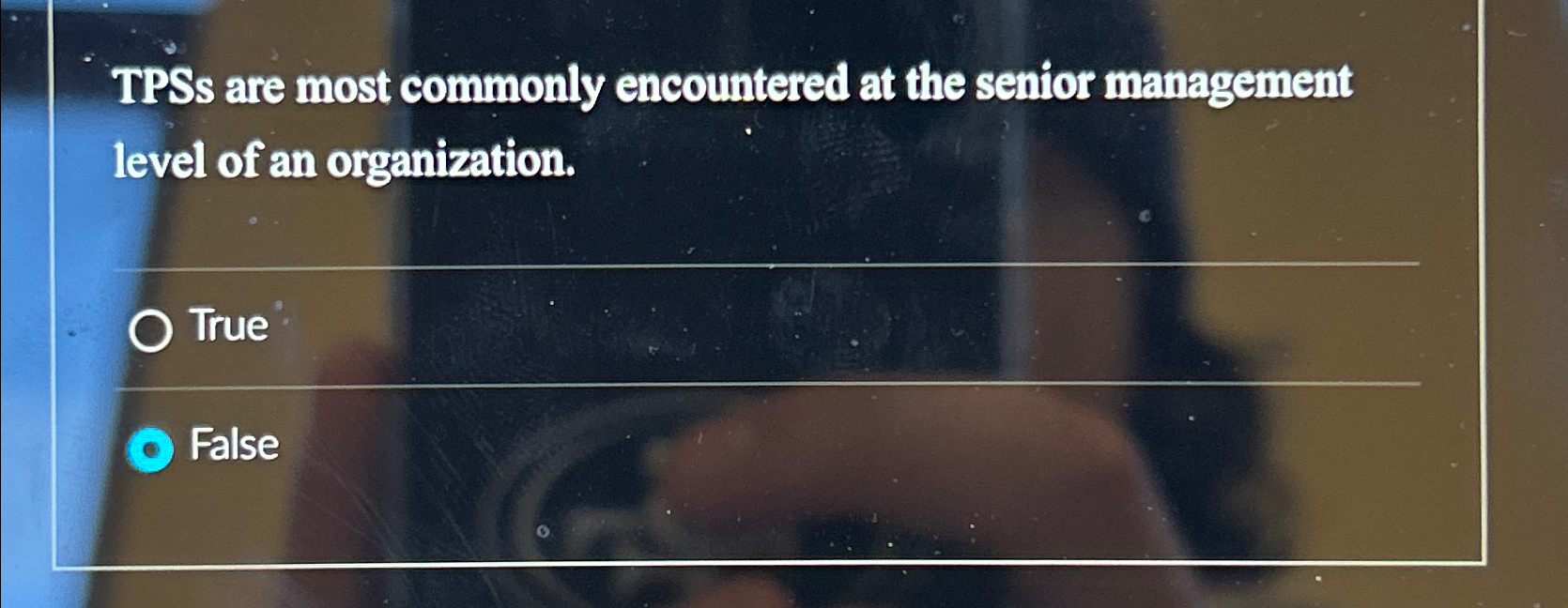 Solved TPSs are most commonly encountered at the senior | Chegg.com