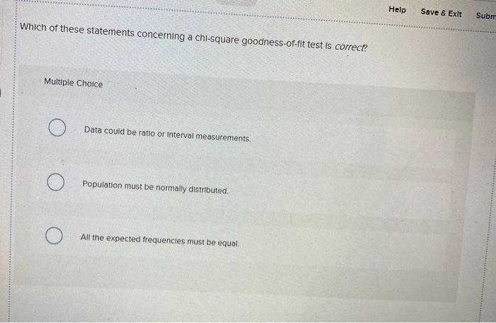 Solved Help Save & Exit Subm Which of these statements | Chegg.com