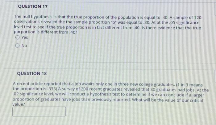 Solved The null hypothesis is that the true proportion of | Chegg.com