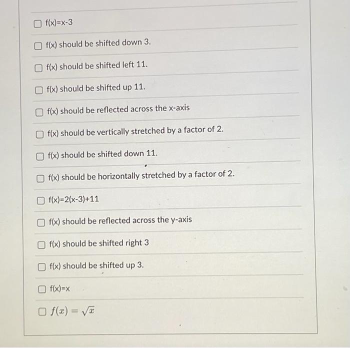 Solved For the function g(x)=−x+11−3, determine the base | Chegg.com