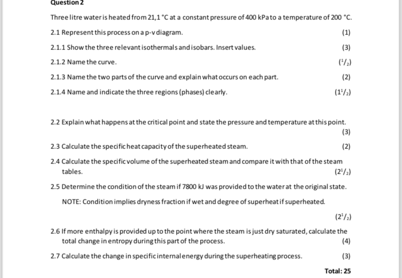 Solved Steam is contained in a rigid vessel of volume | Chegg.com