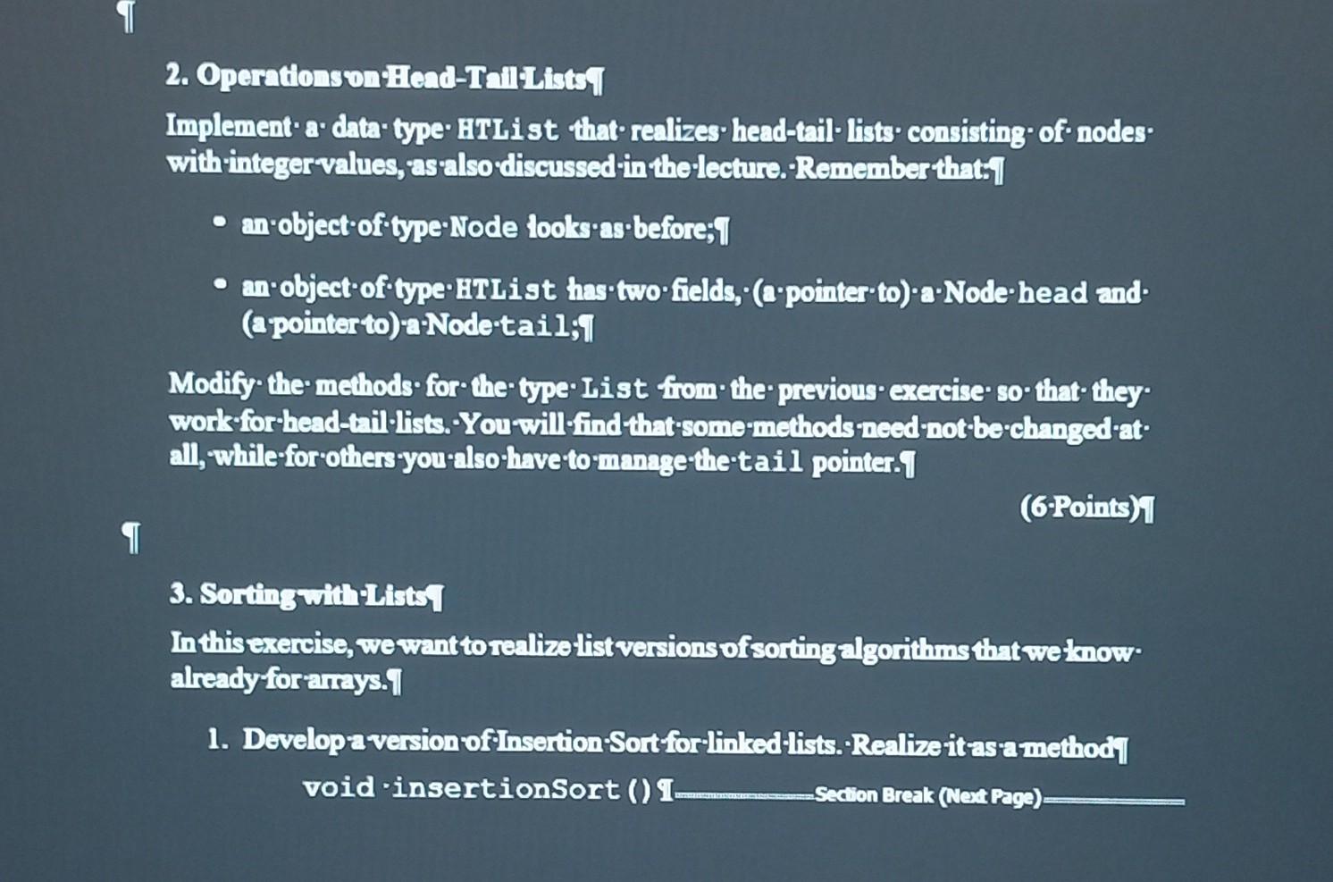 Solved Assignment* → List-Operations'and-Sorting'with-Lists | Chegg.com
