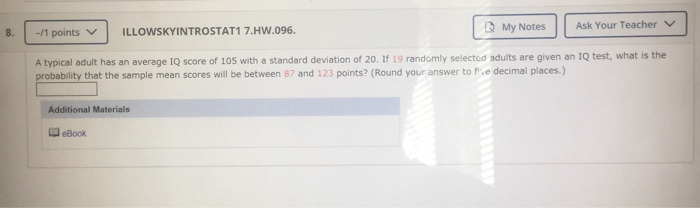 Solved -/1 points V ILLOWSKYINTROSTAT1 7.HW.096. My Notes | Chegg.com Solved -/1 points V ILLOWSKYINTROSTAT1 7.HW.096. My Notes | Chegg.com