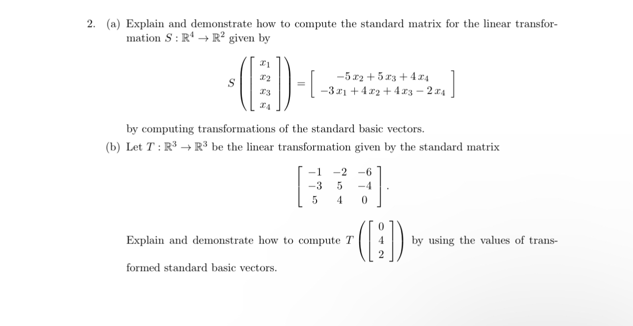 Solved (a) ﻿Explain and demonstrate how to compute the | Chegg.com