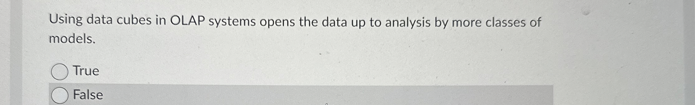 Solved Using data cubes in OLAP systems opens the data up to | Chegg.com