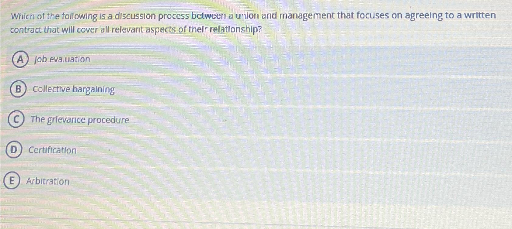 Solved Which of the following Is a discussion process | Chegg.com