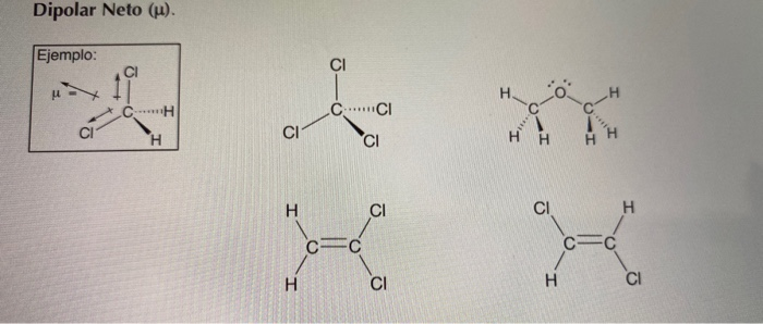 Solved for each molecule with vectors (-->) the dipole | Chegg.com