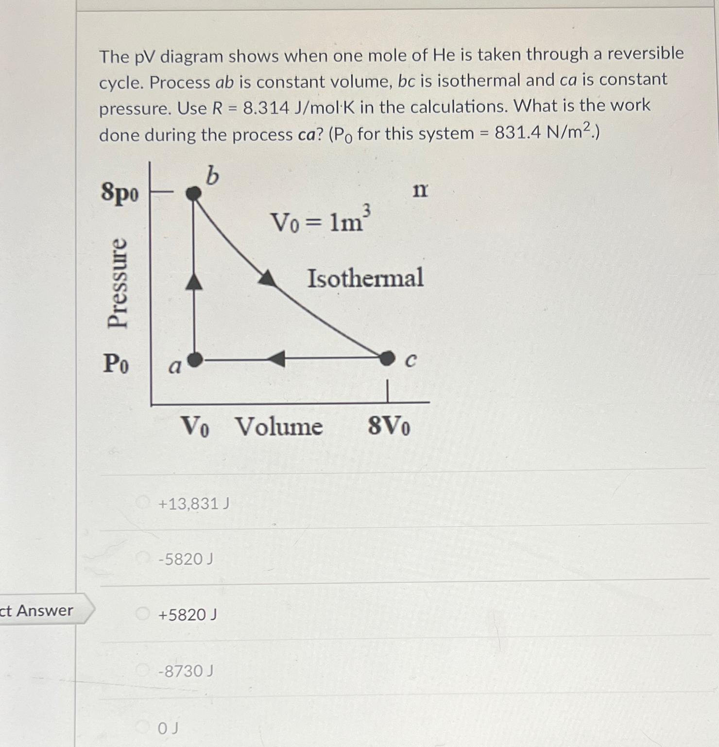 Solved correct answer is 5820 ﻿please show how! The pV | Chegg.com