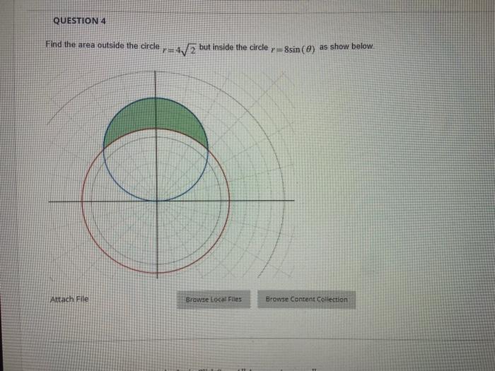 Solved Find the area outside the circle r=42 but inside the | Chegg.com