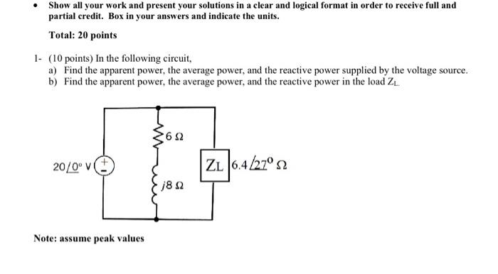 Solved This Is Circuit Analysis Please Do The Way That It