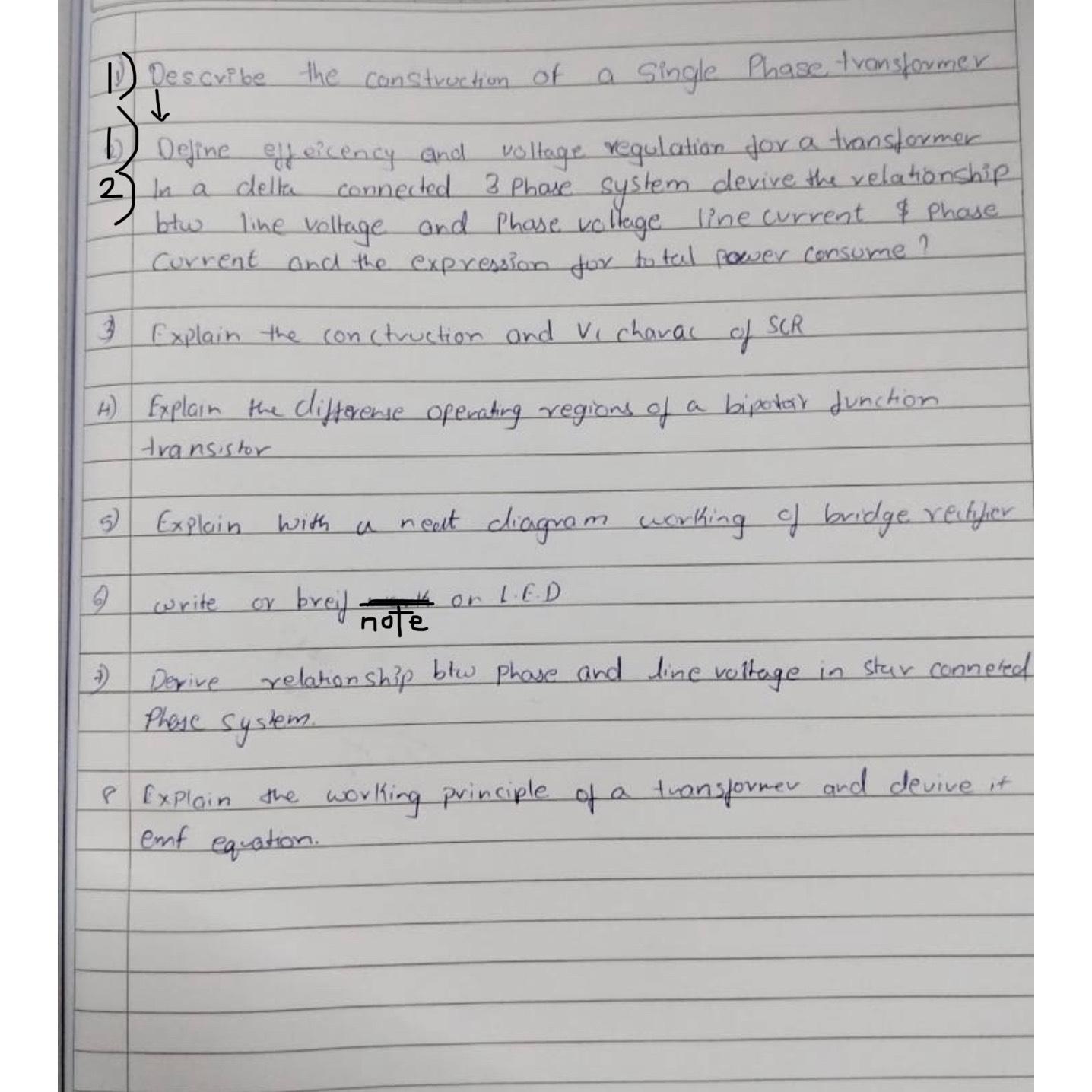 Solved 1) ﻿Describe the construction of a single Phase | Chegg.com