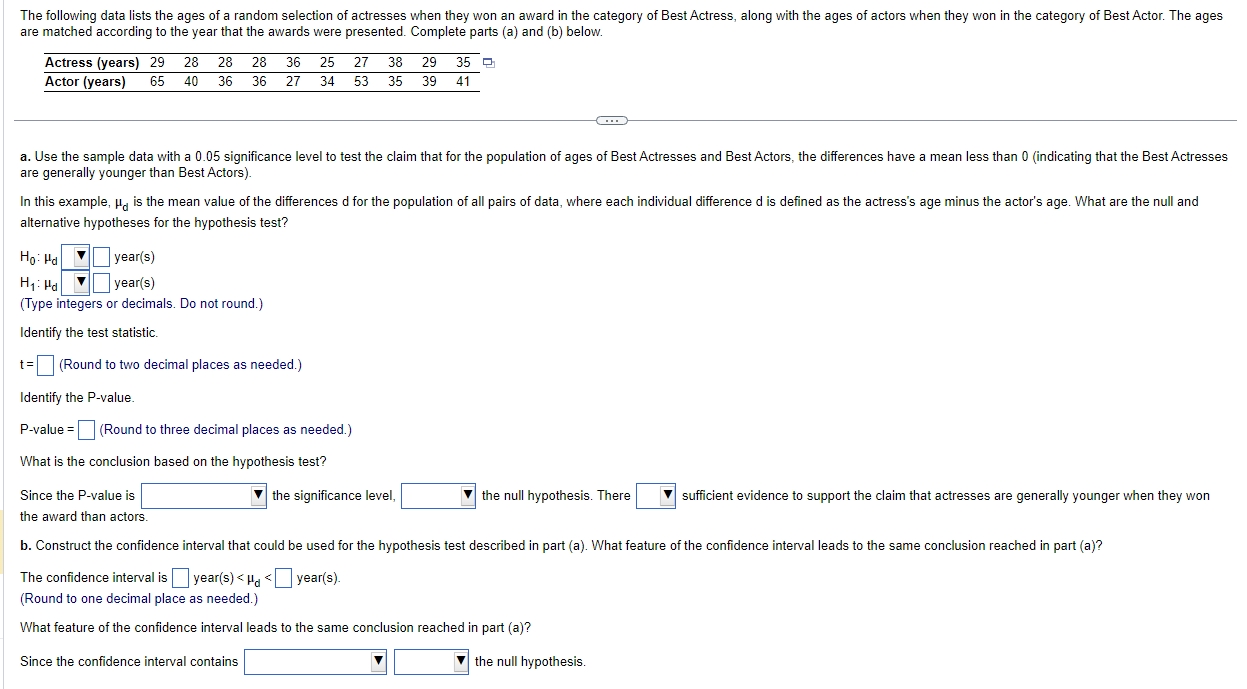 Solved The following data lists the ages of a random | Chegg.com