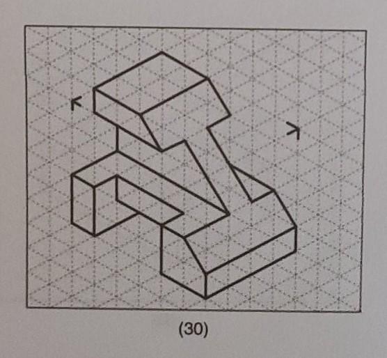 Solved the isometric projections Graph paper and isometric | Chegg.com