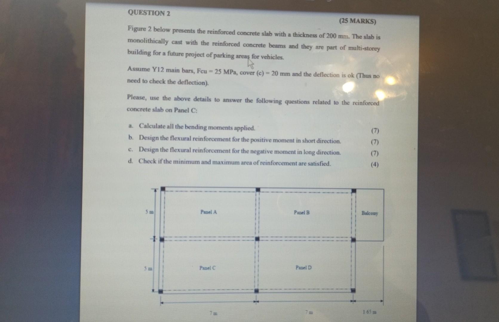 Solved (25 MARKS) Figure 2 below presents the reinforced | Chegg.com