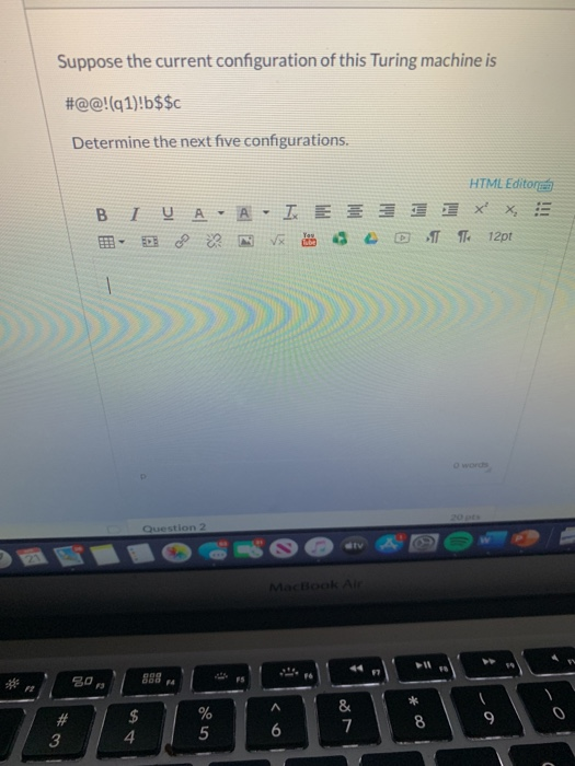 Suppose the current configuration of this Turing | Chegg.com