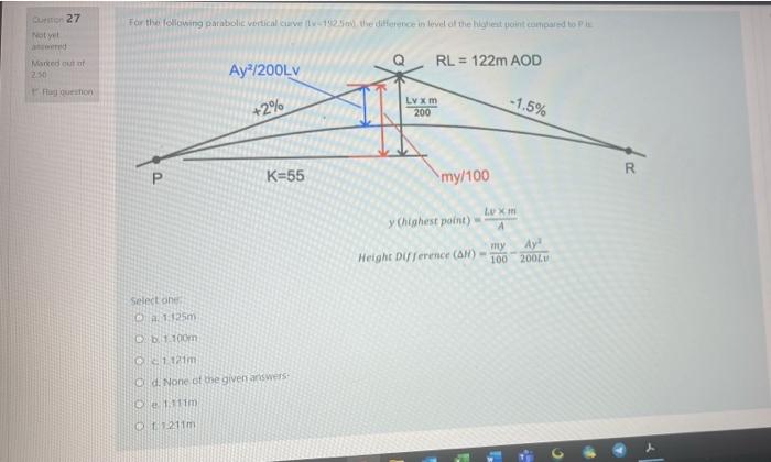 Solved 25 For the following drain the invert level of MHT | Chegg.com