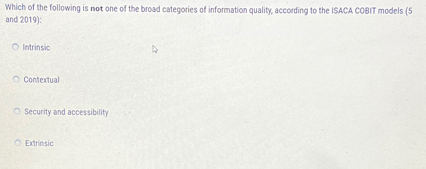 Solved Which of the following is not one of the broad | Chegg.com