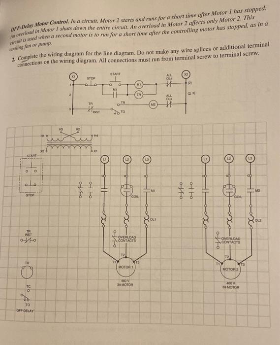 Solved oFF. Delay Motor Control. In a circuit, Motor 2 | Chegg.com