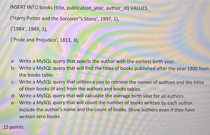 Solved Question 2: This question is based on the following | Chegg.com