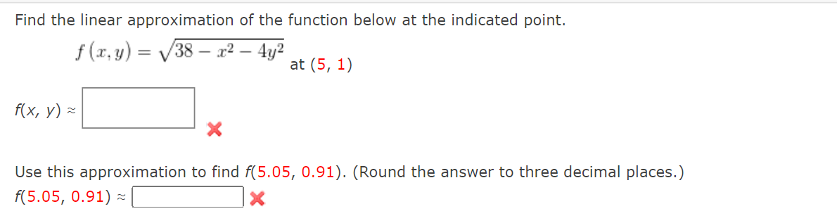 Solved Find the linear approximation of the function below | Chegg.com