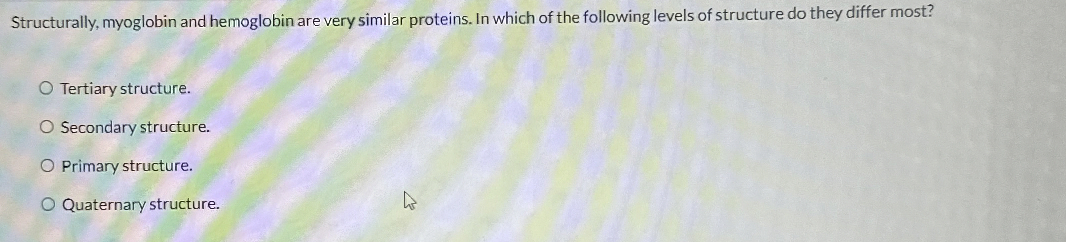 Solved Structurally, myoglobin and hemoglobin are very | Chegg.com