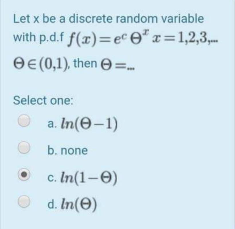 Solved Let x be a discrete random variable with p.d.f | Chegg.com