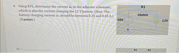Solved 4. Using KVL, determine the current ik1 in the | Chegg.com