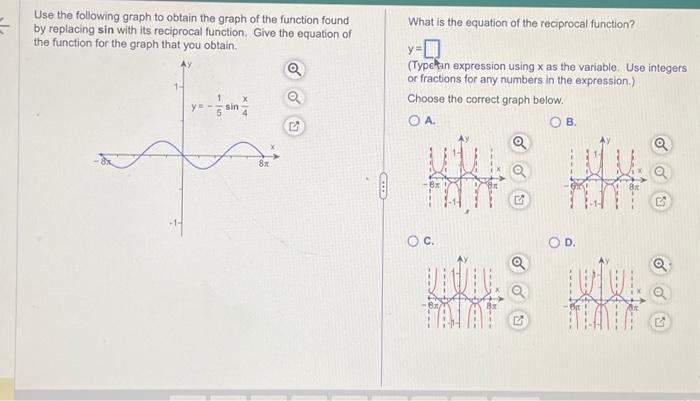 Solved Use the following graph to obtain the graph of the | Chegg.com