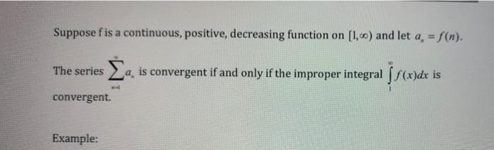 Solved Suppose f is a continuous, positive, decreasing | Chegg.com