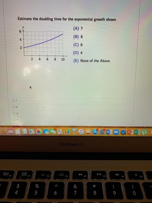 Solved Estimate the doubling time for the exponential growth | Chegg.com