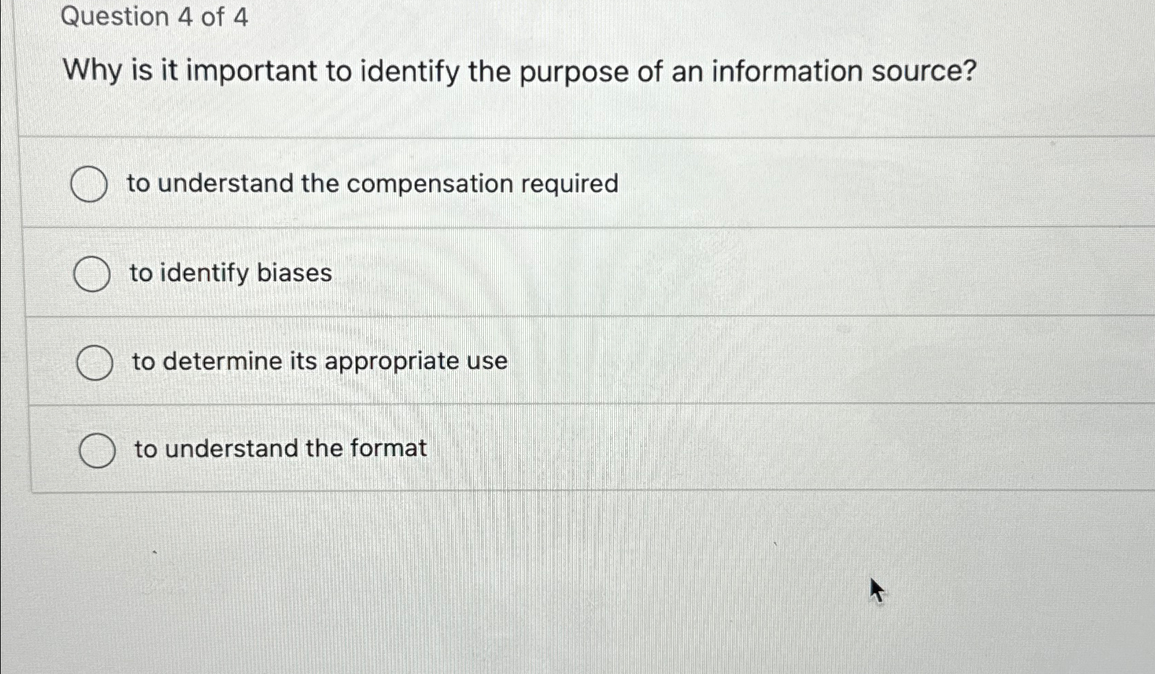 Solved Question 4 ﻿of 4Why is it important to identify the | Chegg.com